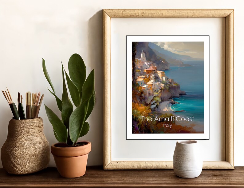 Amalfi Coast Poster, Mediterranean Print, Italy Wall Art, Italian ...