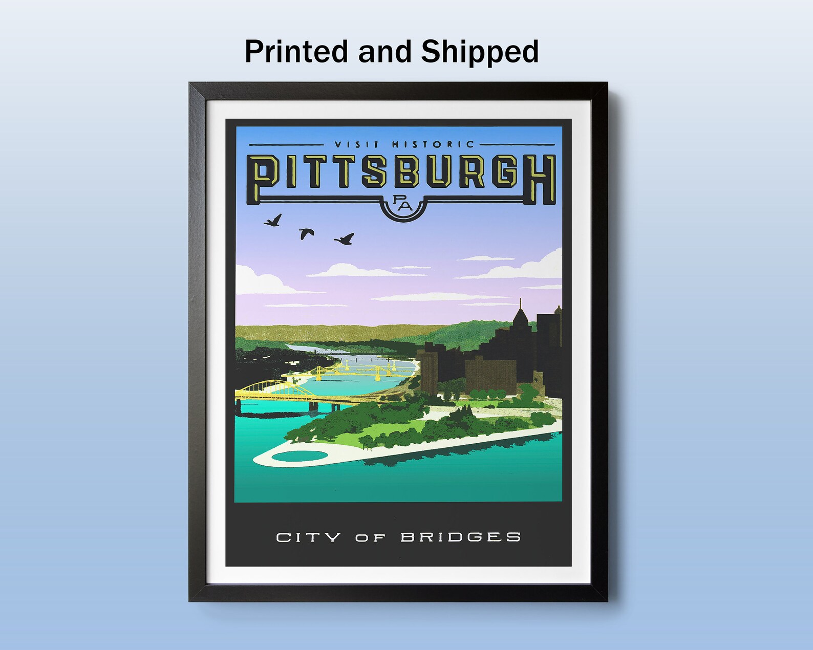 Pittsburgh PA, Three Rivers, Pittsburgh Art, Pittsburgh Wall Art, Point ...