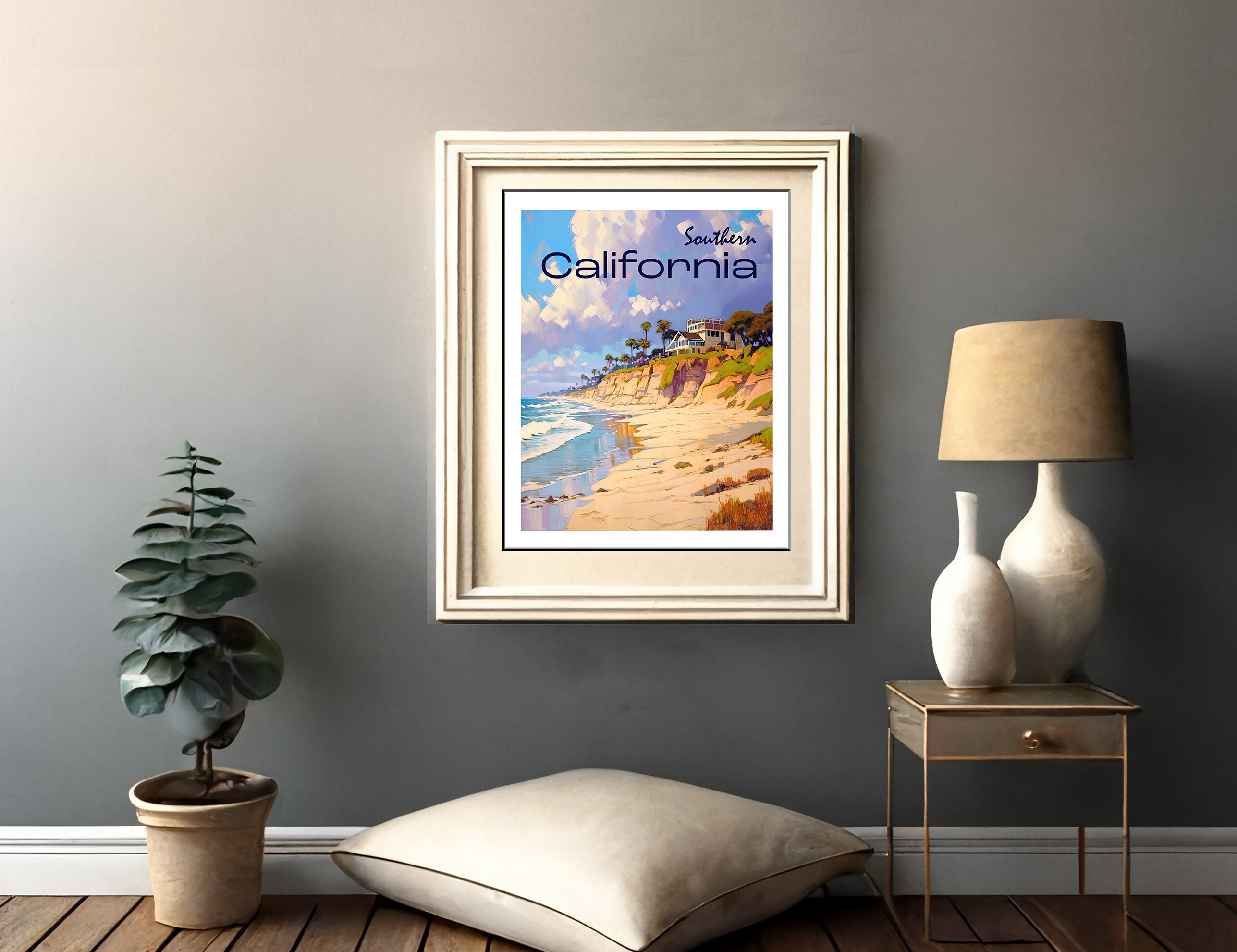 Southern California Coast, Beach House Print, Socal Vacation Wall Art ...