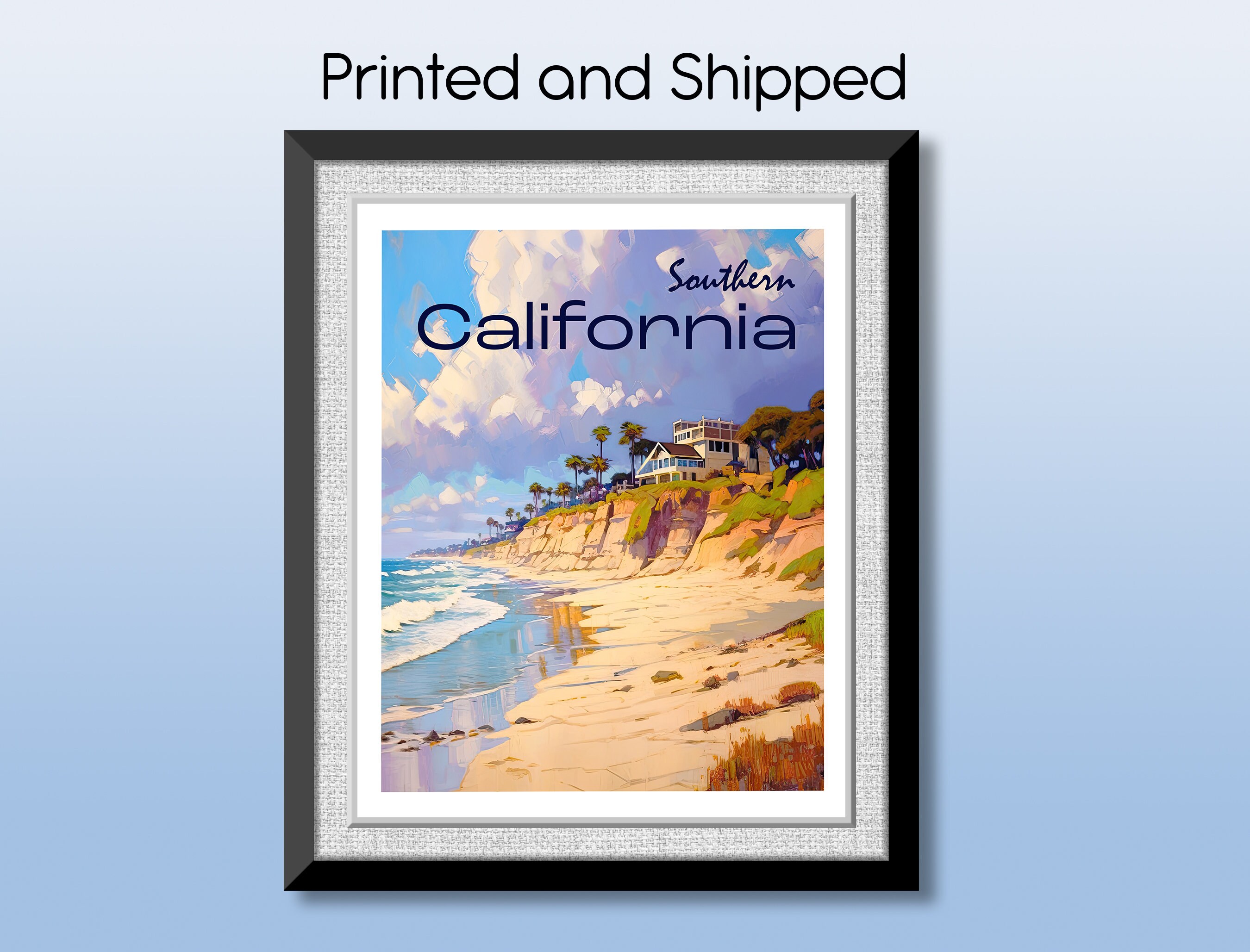 Southern California Coast, Beach House Print, Socal Vacation Wall Art ...