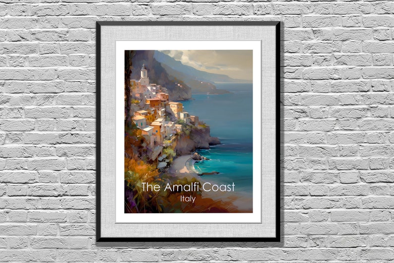 Amalfi Coast Poster, Mediterranean Print, Italy Wall Art, Italian ...