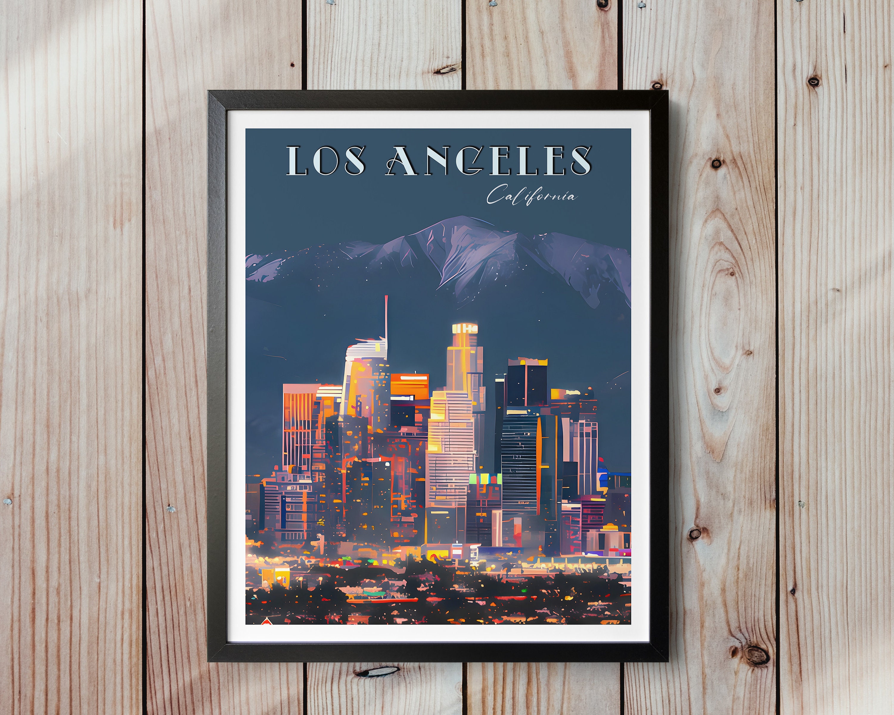 Los Angeles California Wall Art LA Print California Poster - Etsy