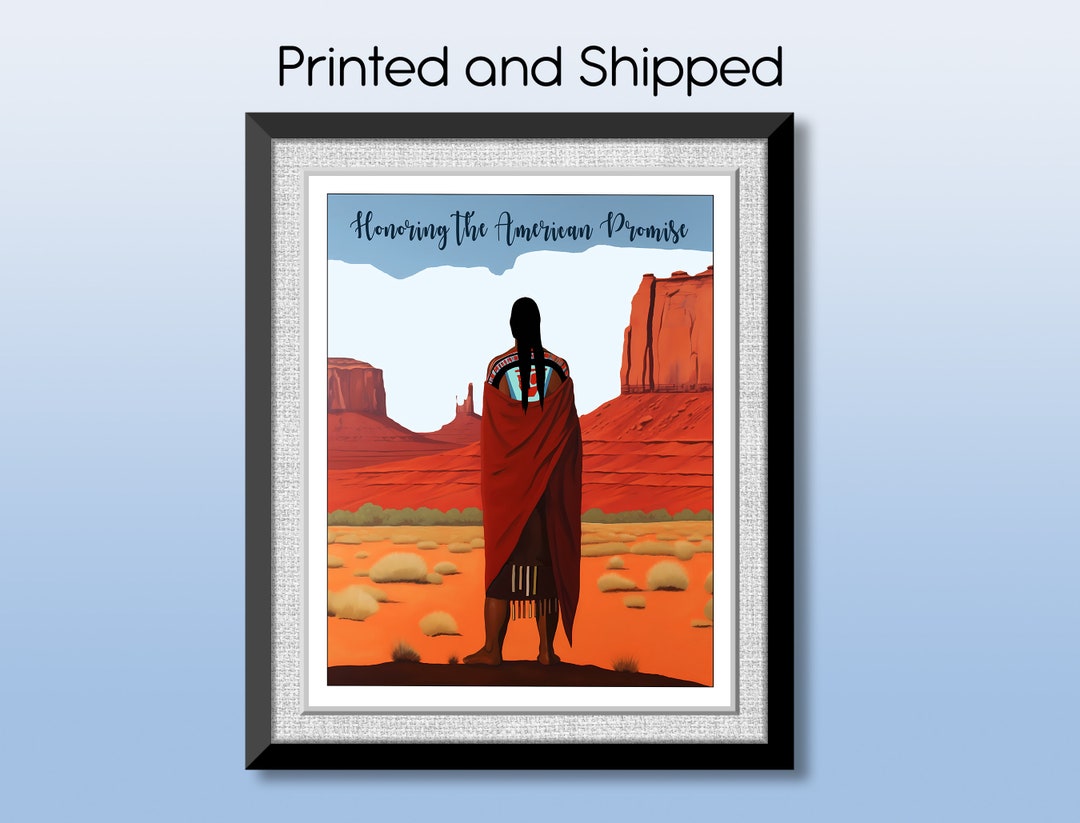 Native American Print, Southwest Wall Art, Honoring American Promise ...