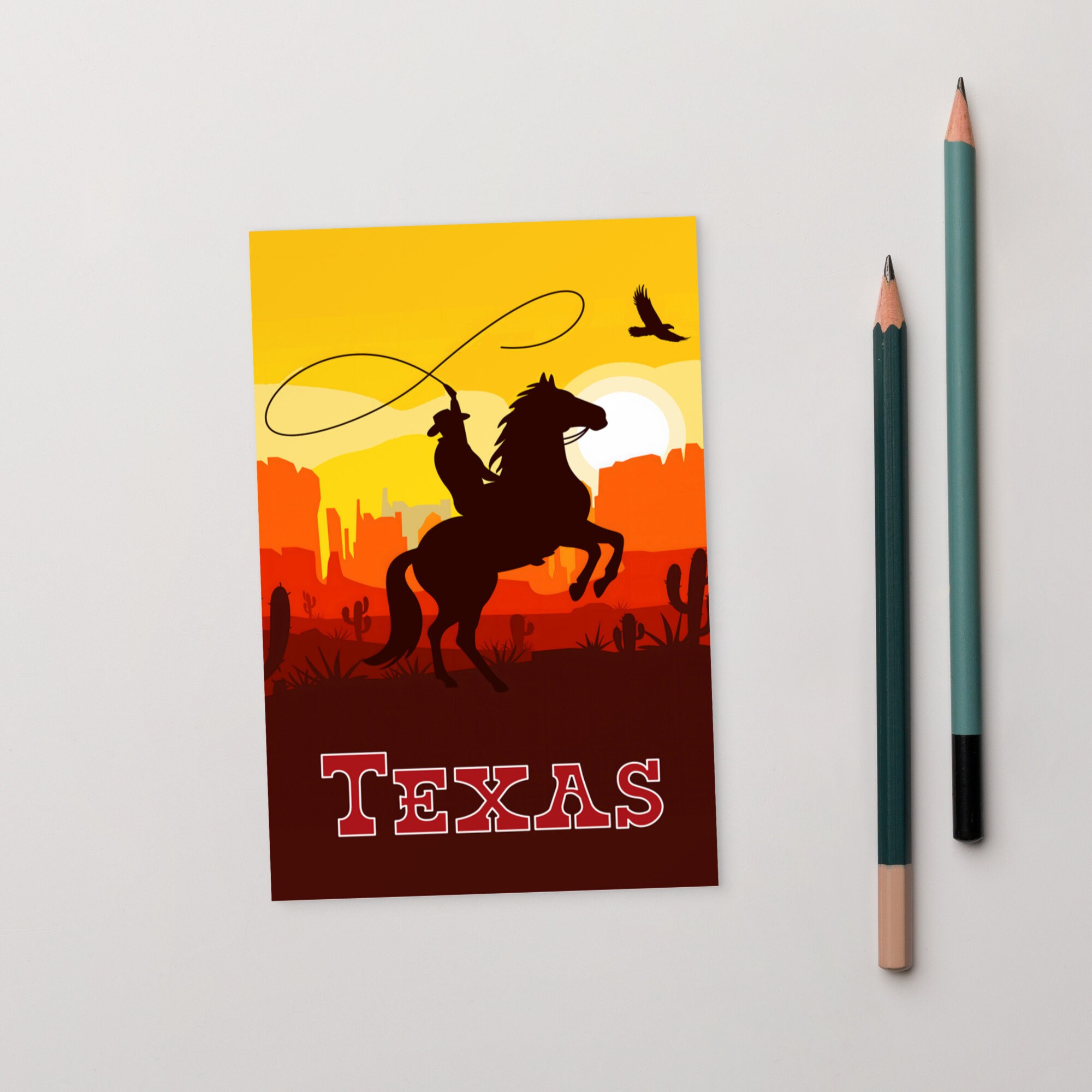 Texas Wall Art Wild West Rodeo Art Western Art Cowboy - Etsy