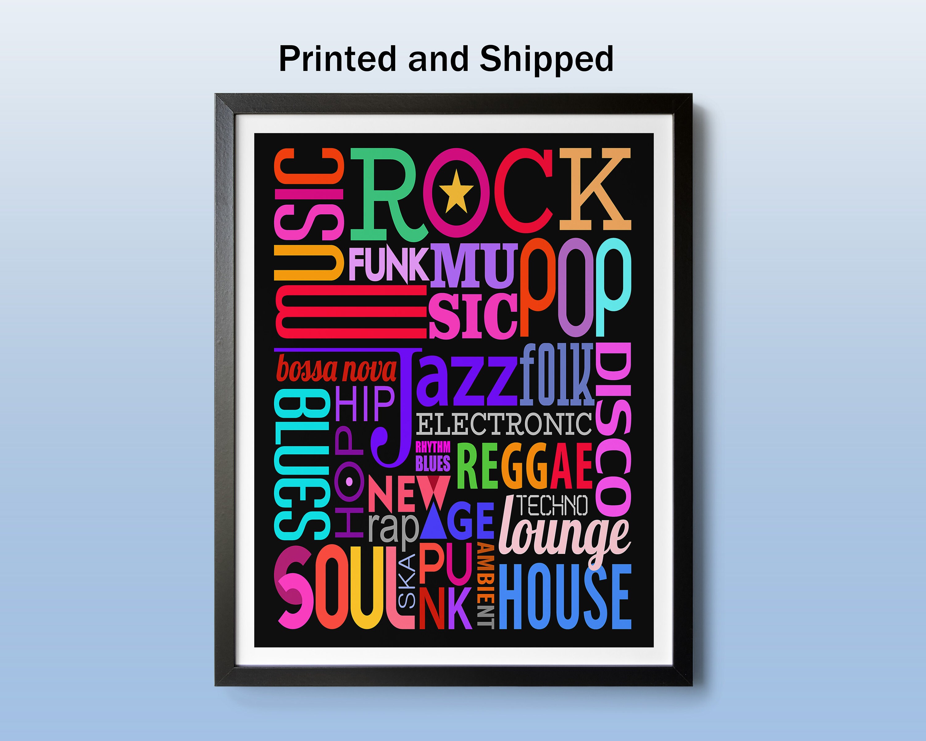 Music Wall Art, Music Gift, Studio Art, Rock and Roll Art, Jazz Print ...