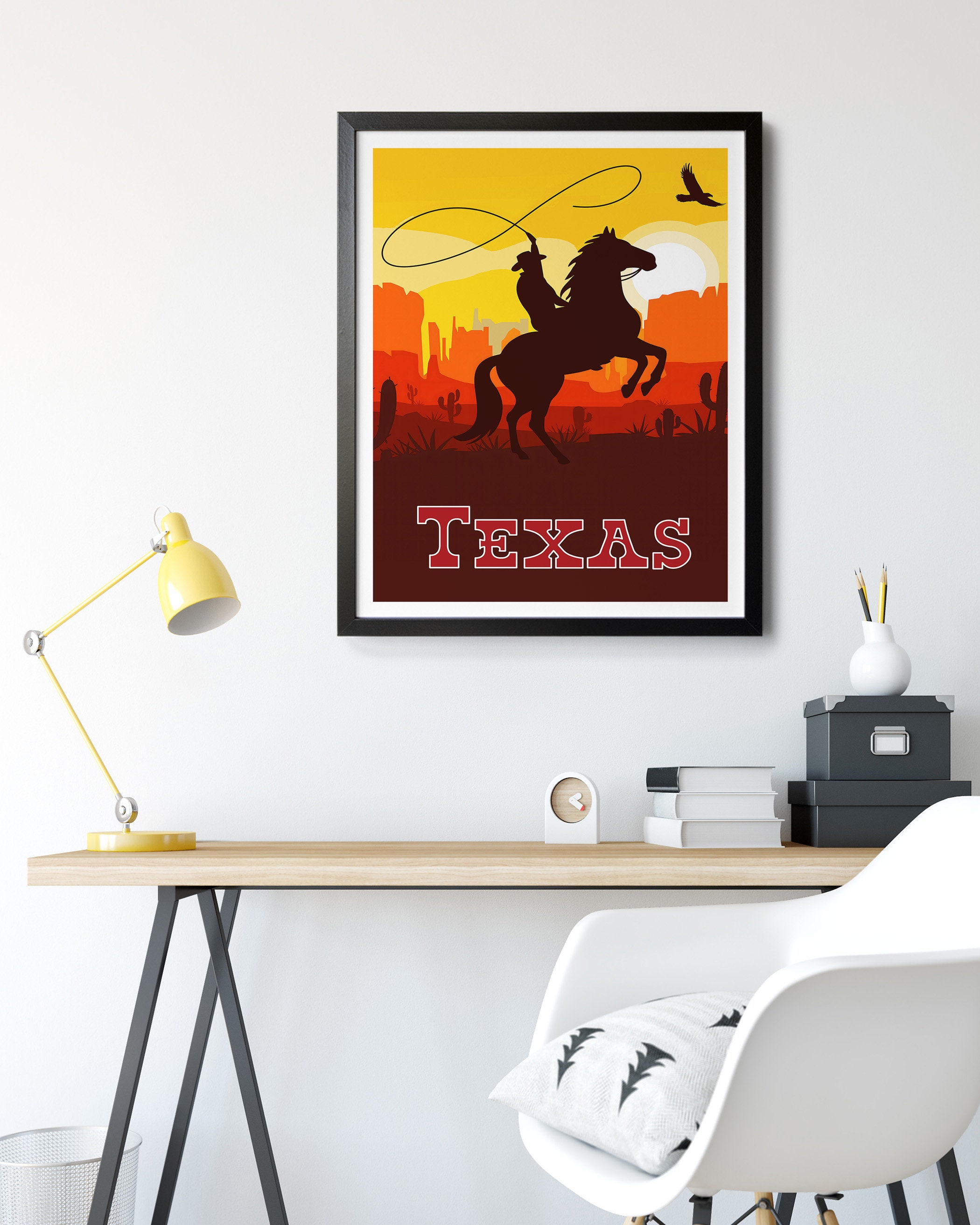 Texas Wall Art Wild West Rodeo Art Western Art Cowboy - Etsy