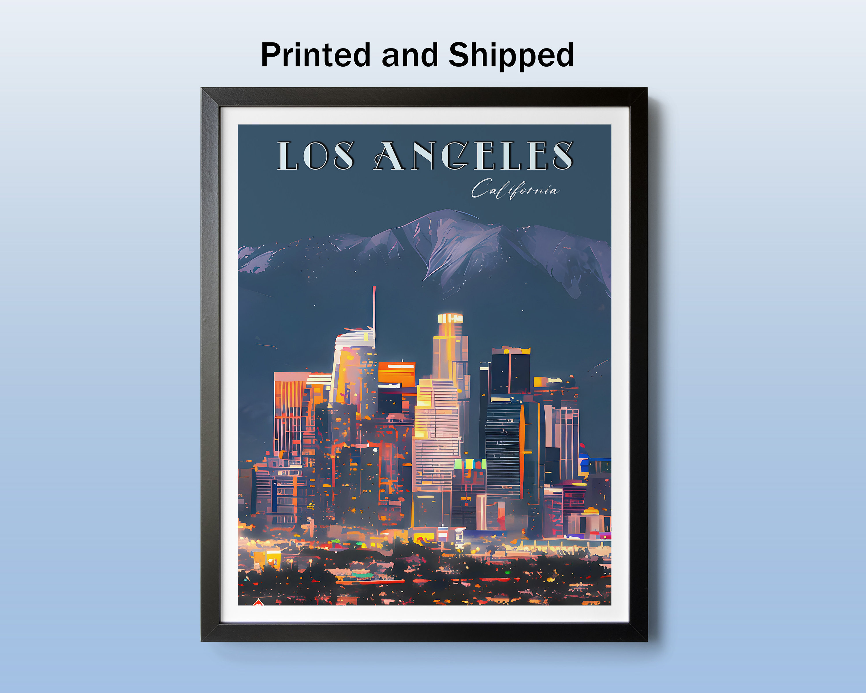 Los Angeles California Wall Art LA Print California Poster - Etsy