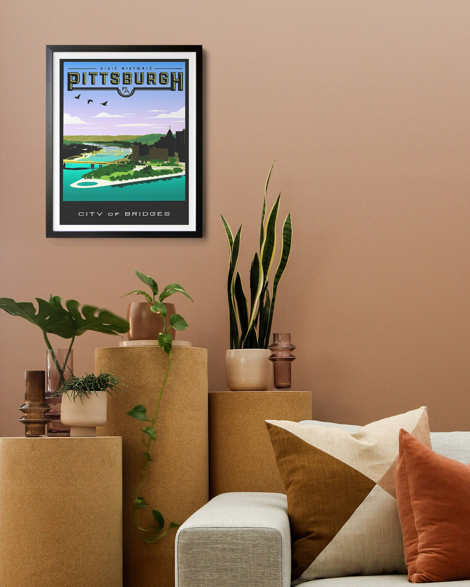 Pittsburgh PA Three Rivers Pittsburgh Art Pittsburgh Wall - Etsy