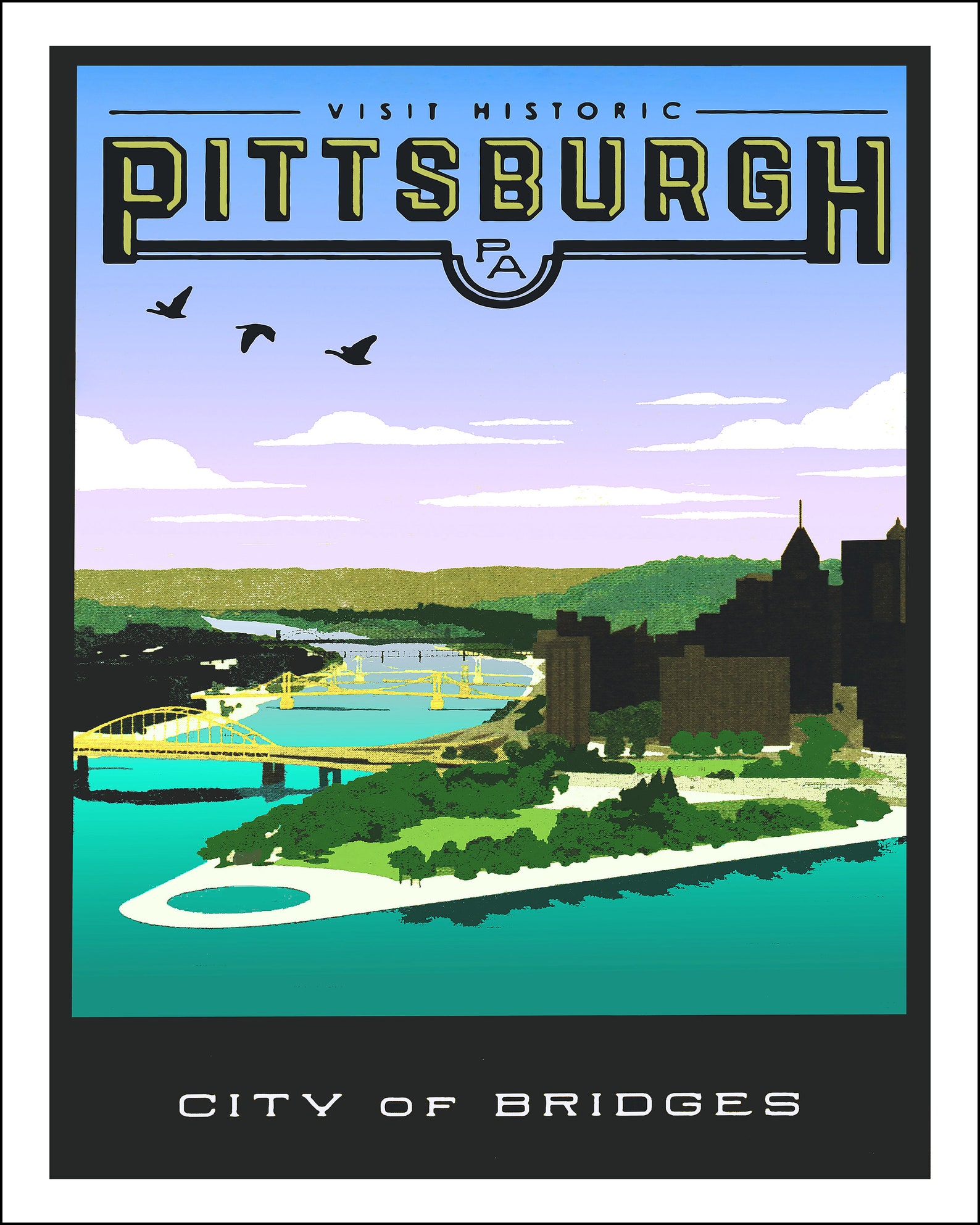 Pittsburgh PA, Three Rivers, Pittsburgh Art, Pittsburgh Wall Art, Point ...