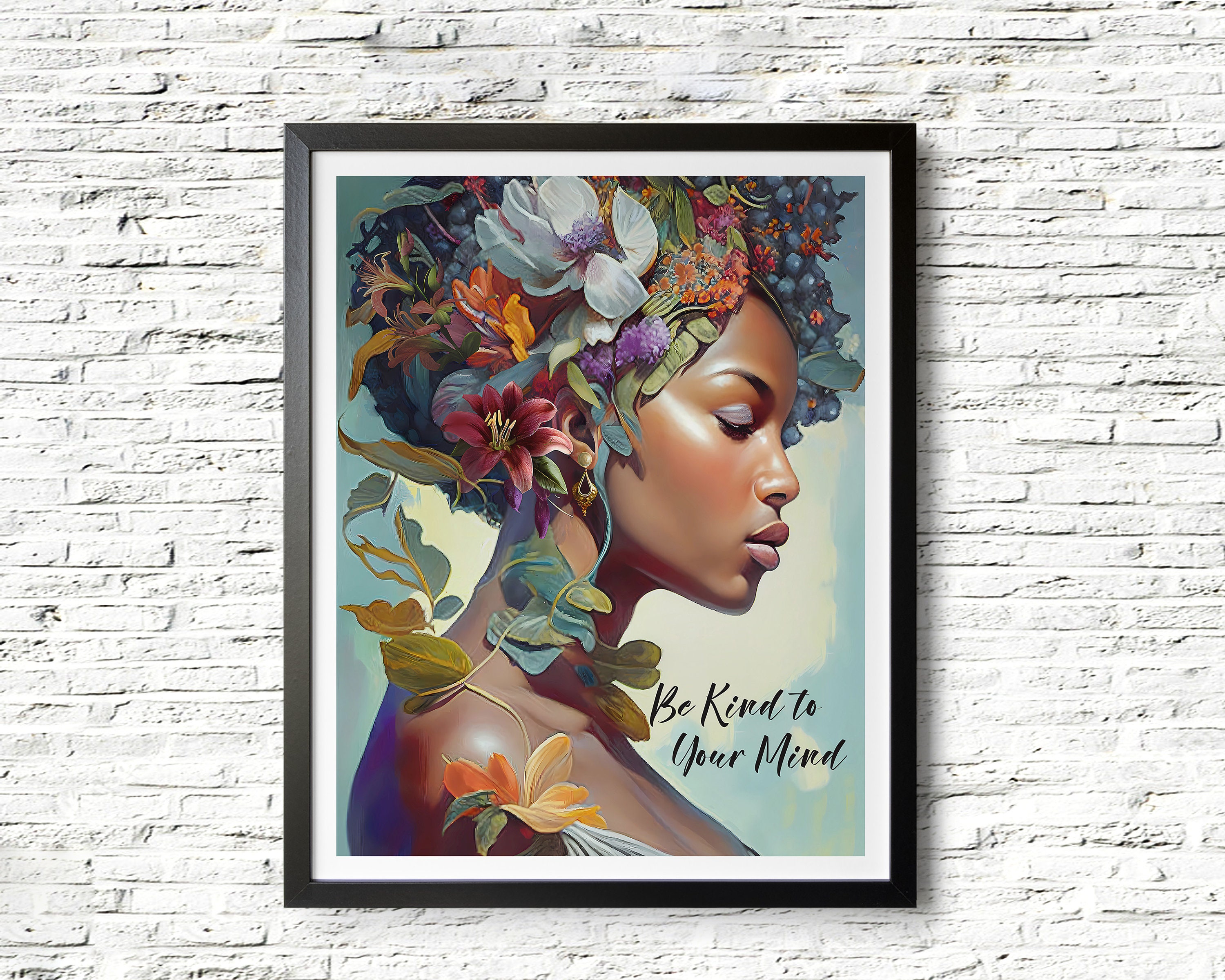 Be Kind to Your Mind, Mental Health Wellness, Wall Art Poster, Positive ...