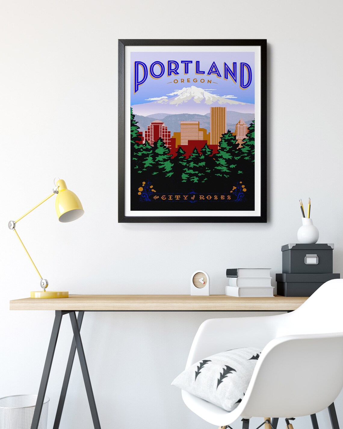 Portland Oregon Portland Oregon Wall Art Mount Hood - Etsy