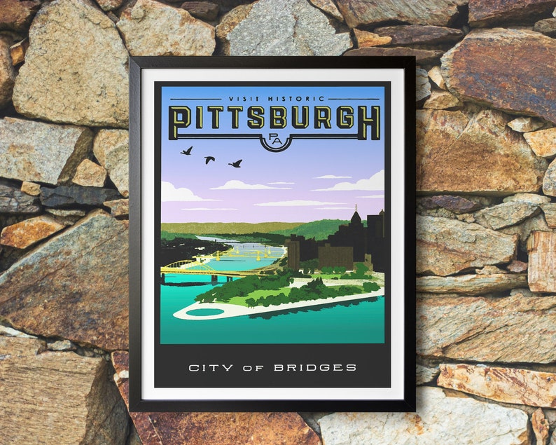 Pittsburgh PA, Three Rivers, Pittsburgh Art, Pittsburgh Wall Art, Point ...