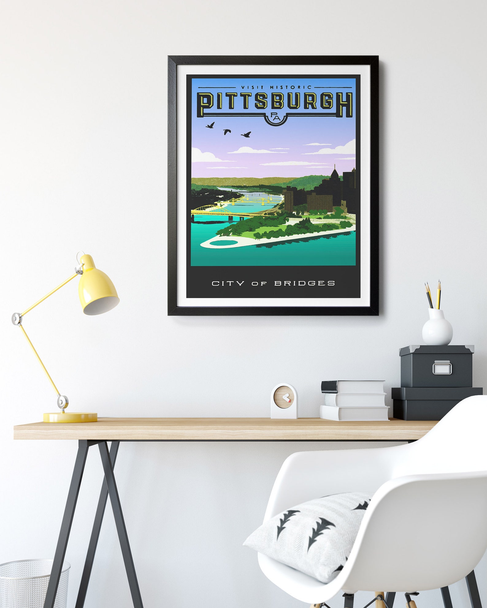 Pittsburgh PA Three Rivers Pittsburgh Art Pittsburgh Wall - Etsy