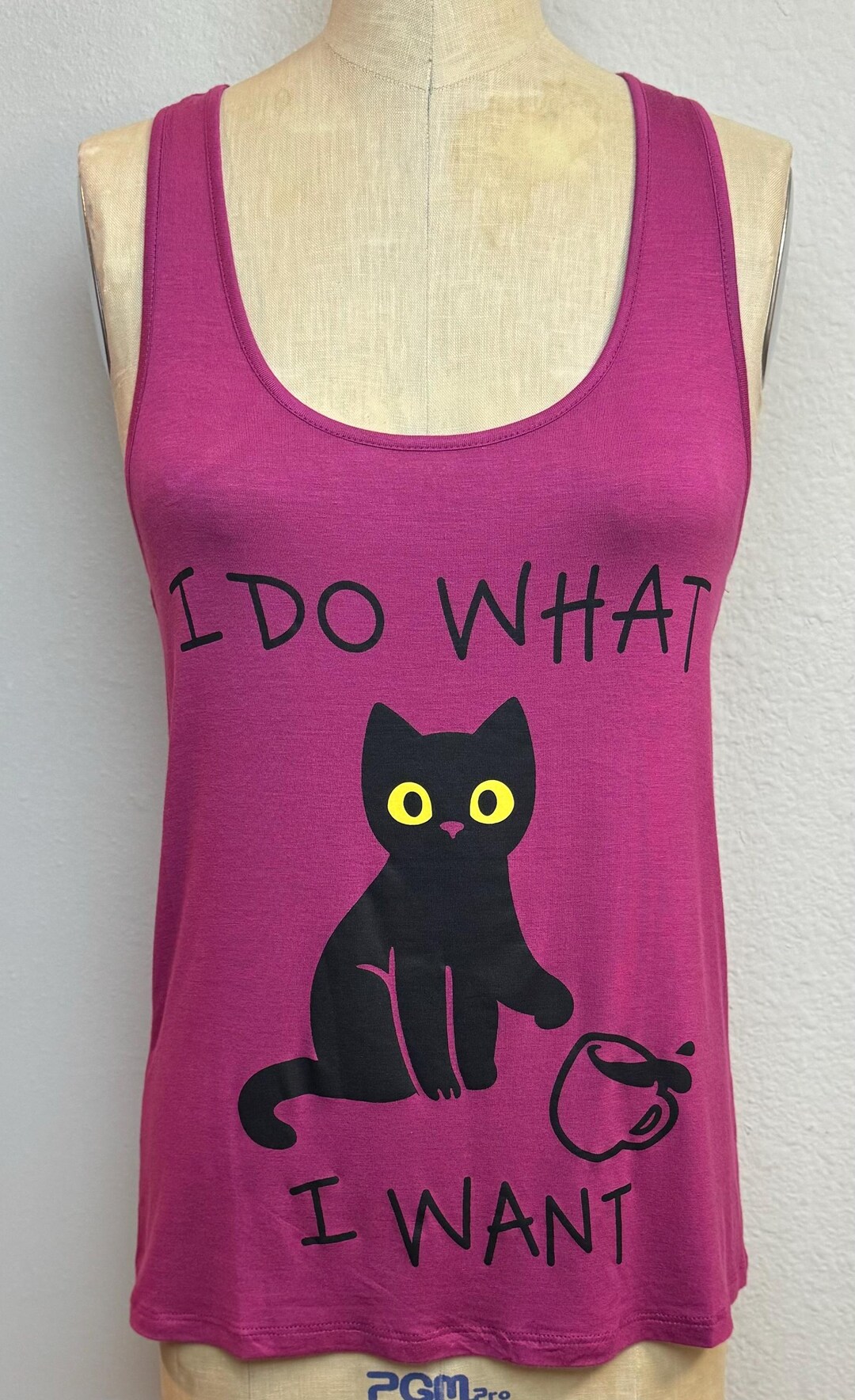 I Do What I Want Cat Printed Flowy Racer Back Tank Top - Etsy
