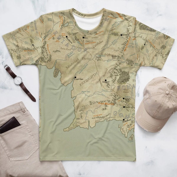 Middle Earth Map Shirt - Etsy