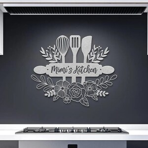 Nana's Kitchen Metal Sign, Cute Kitchen Sign, Personalized Kitchen Sign ...