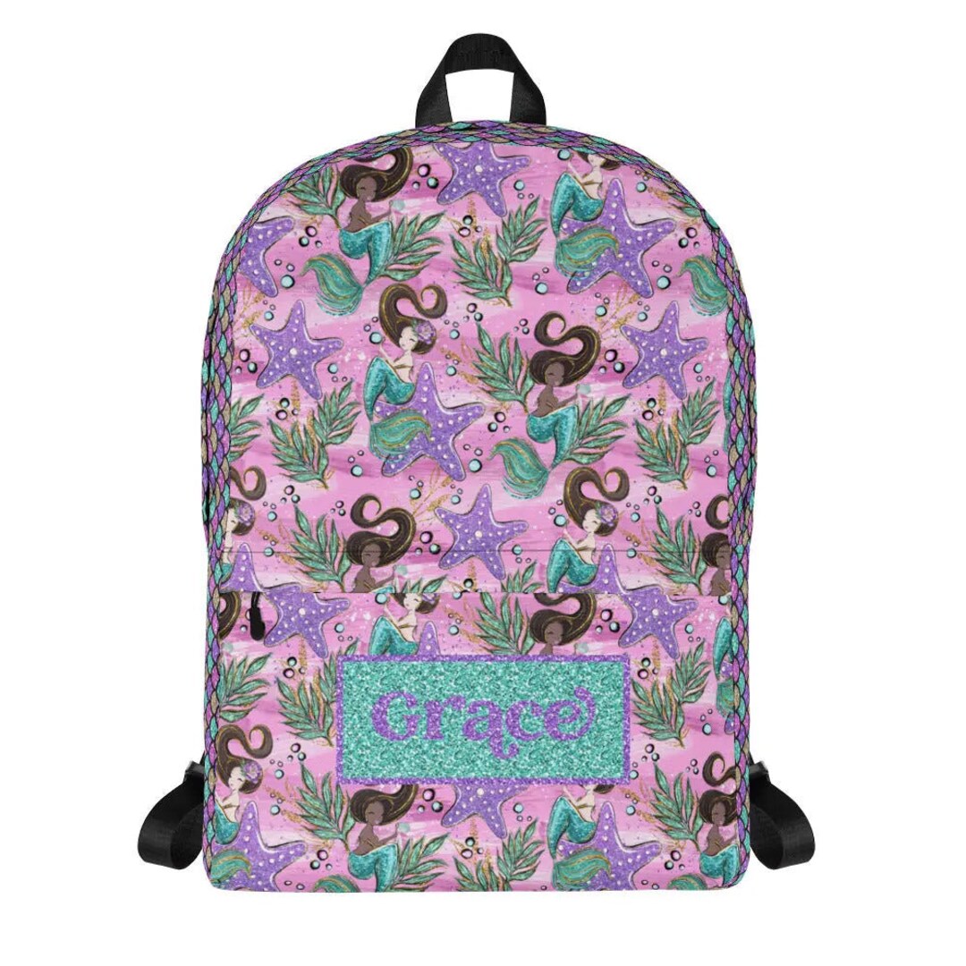 Mermaid Under the Sea Personalized Backpack Girls Backpack - Etsy