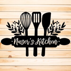 Nana's Kitchen Metal Sign, Cute Kitchen Sign, Personalized Kitchen Sign ...