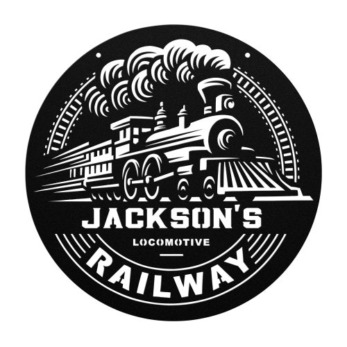 Train Metal Sign Cutout Powder Coated Metal Steam Engine - Etsy
