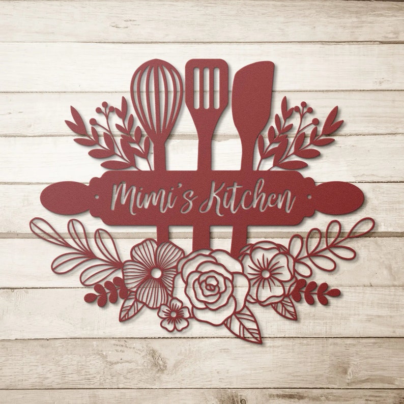 Nana's Kitchen Metal Sign Cute Kitchen Sign Personalized - Etsy