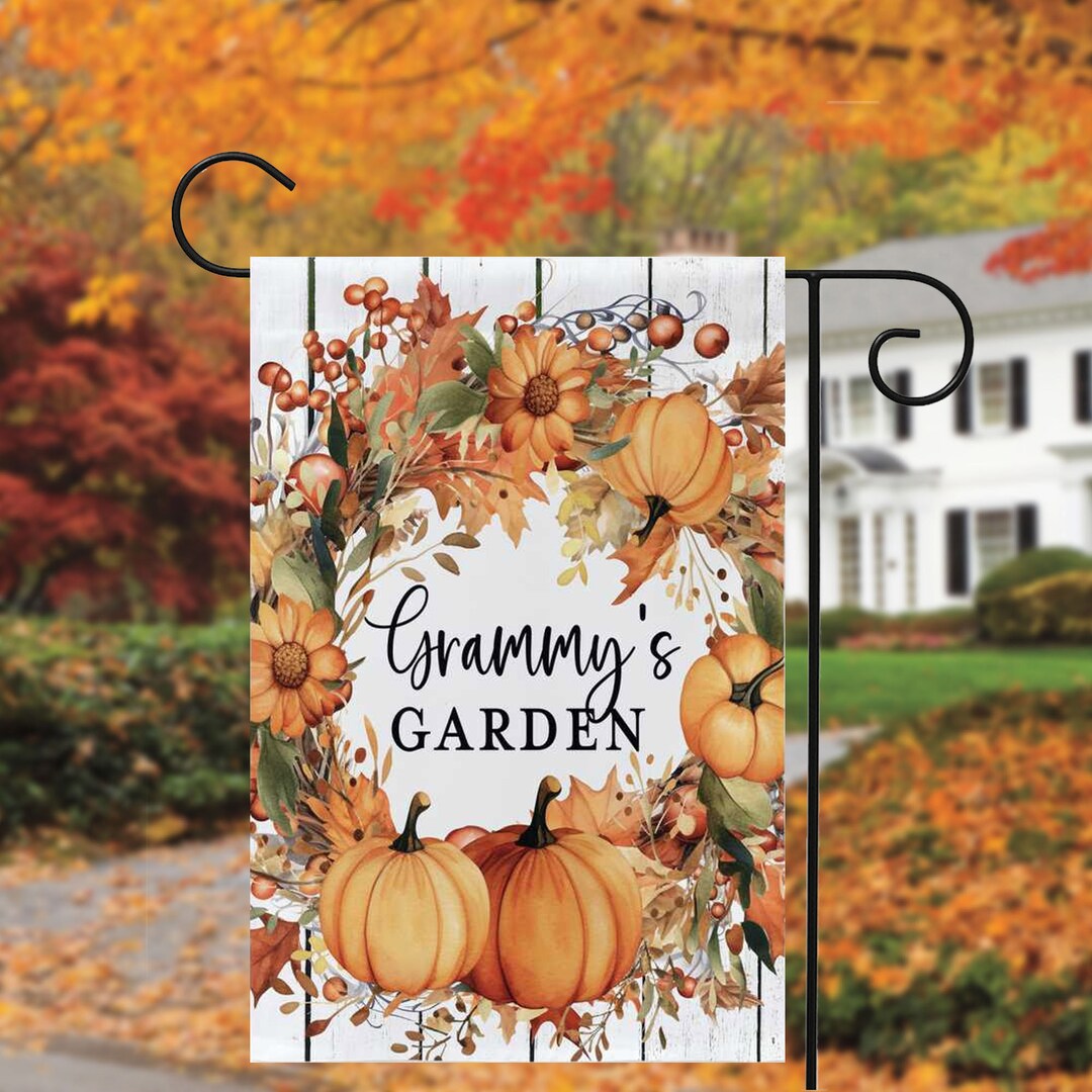 Grandma Fall Garden Flag Autumn Yard Art Grammy Nana Gigi - Etsy