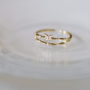 Dainty Ring Gold Minimalist Ring Stacking Ring Tiny - Etsy Canada