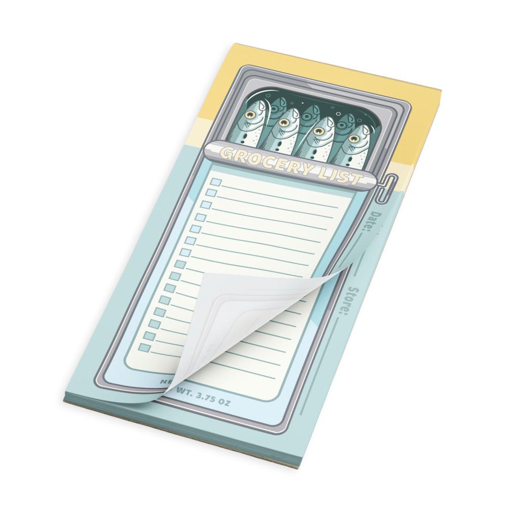 Canned Sardines Magnetic Grocery List Notepad (4.25x9 ) / Cute Fish ...