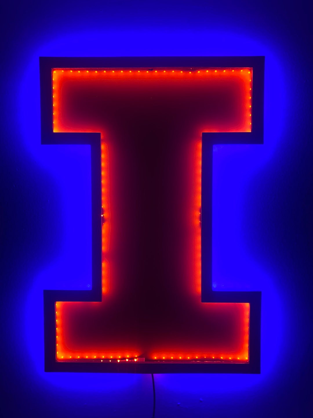 Fighting Illini Inspired Wall Light - Etsy