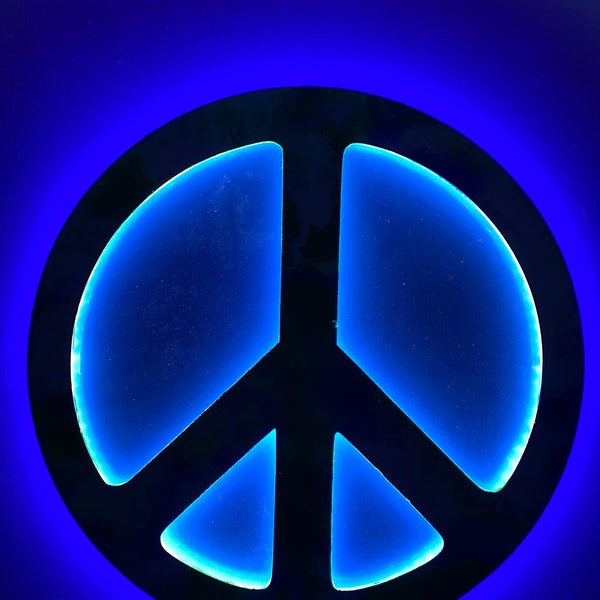 Lighted Peace Sign - Etsy