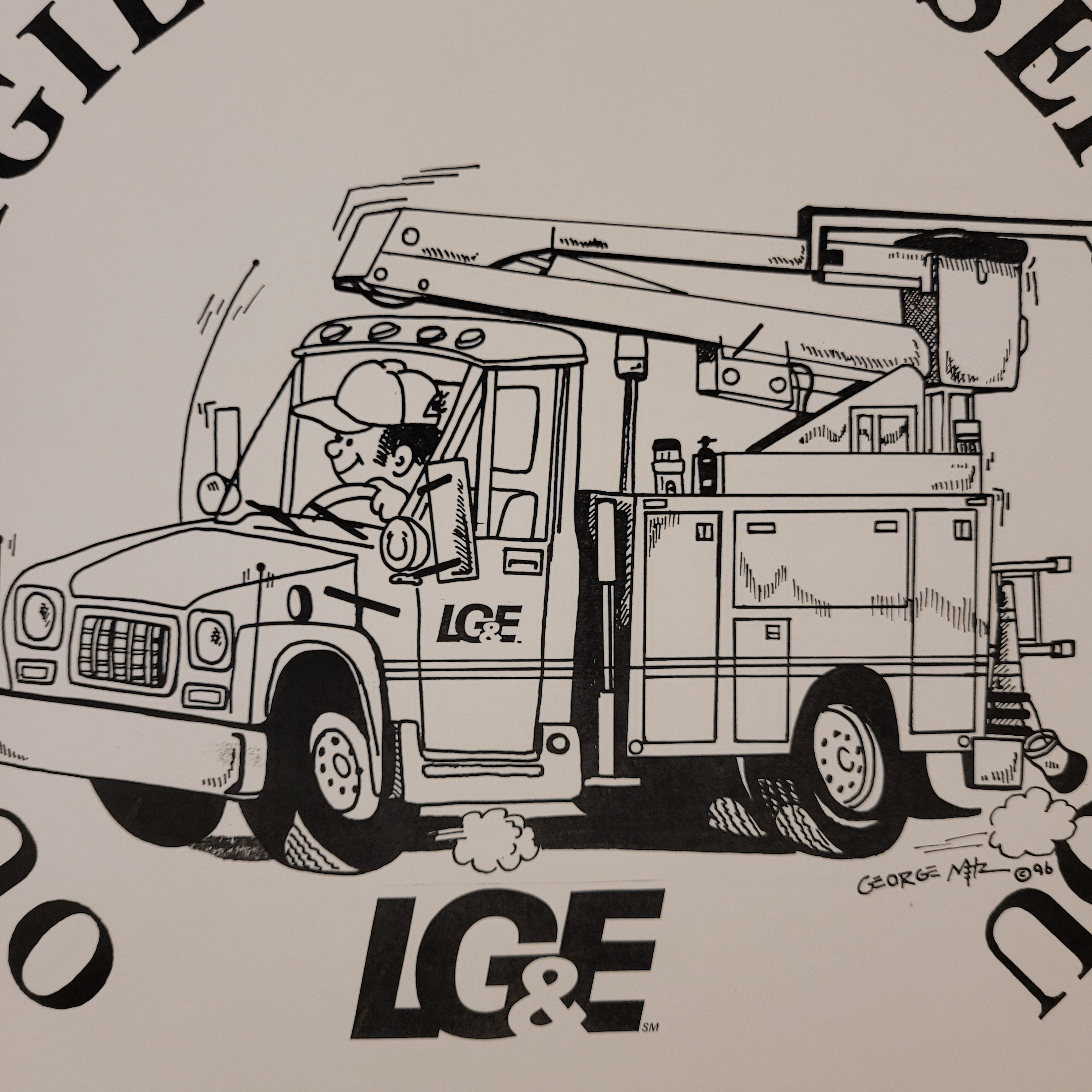 Custom Service Man Truck Drawing - Pen and Ink - Etsy