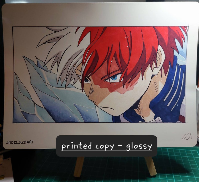 Shoto Todoroki, My Hero Academia, Drawing, Print, Gift, Anime - Etsy UK