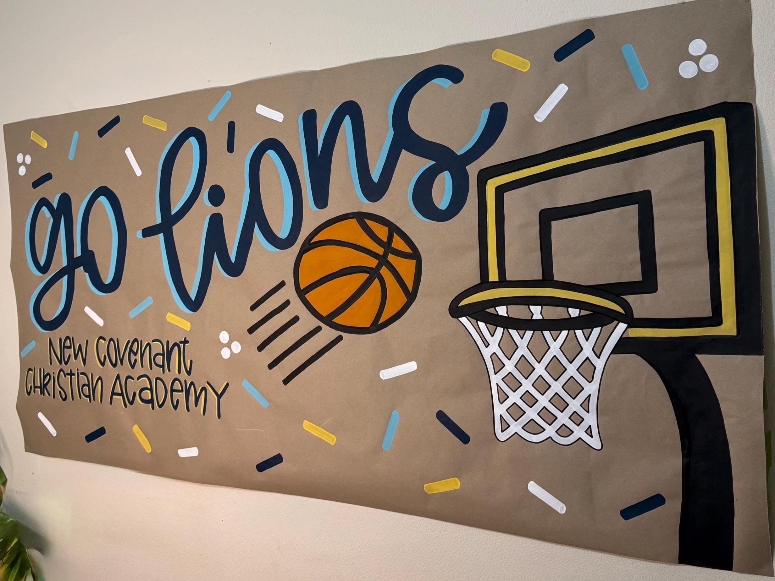 Sports Banner Custom Poster Butcher Kraft Paper Sign Football ...