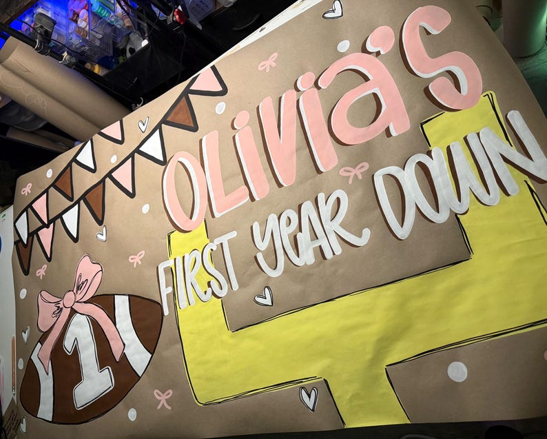First Birthday Banner, Custom Personalized Party Decor, One Year Old ...