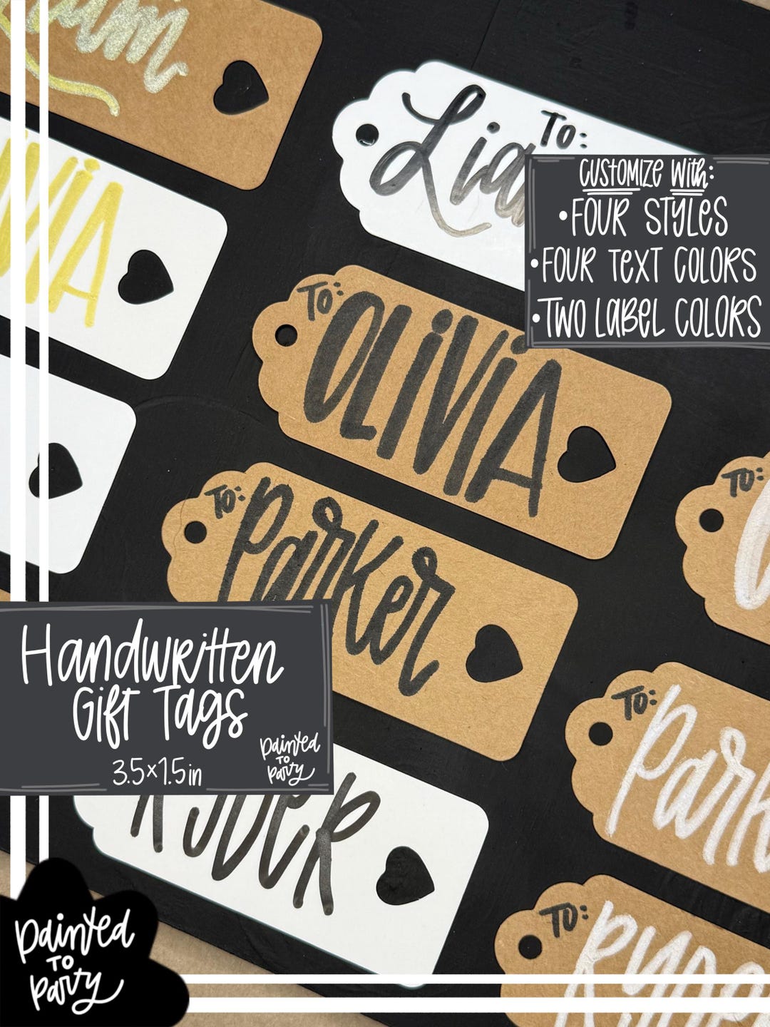 Custom Hand-written Gift Tags — Personalized Name Tags for Gifts ...