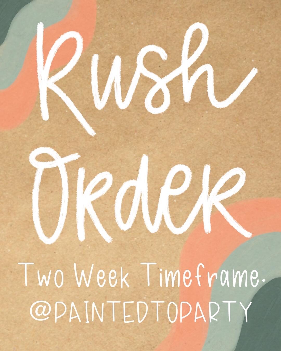 2 WEEK RUSH ORDER - Etsy