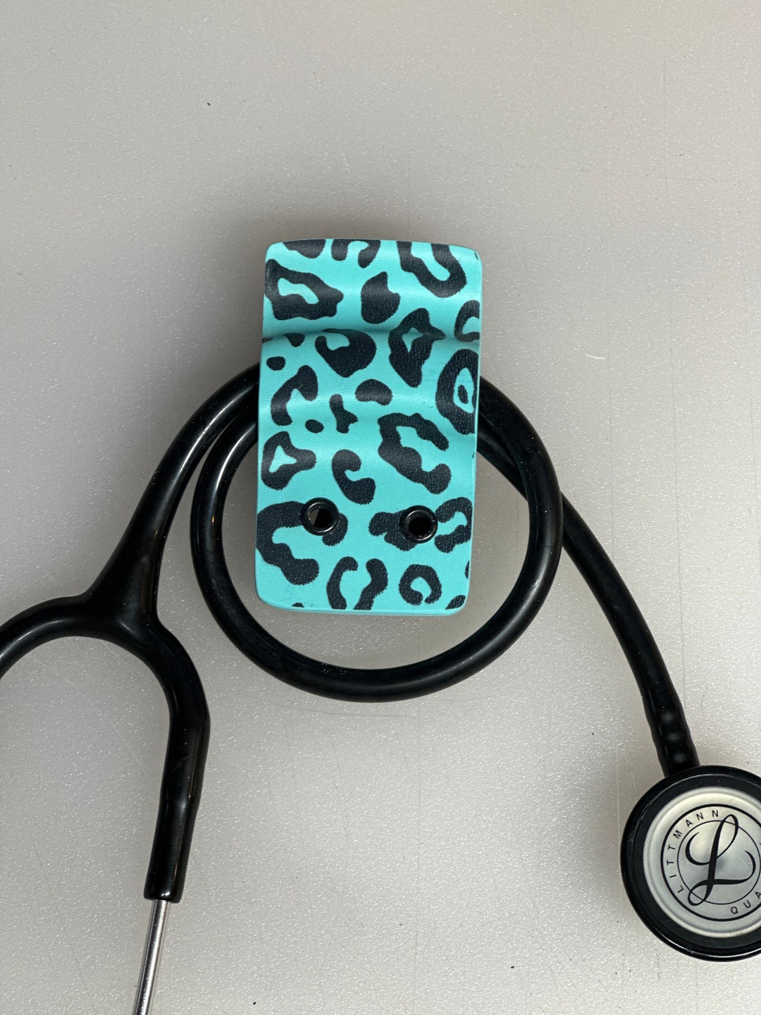 Light Blue/leopard Print Kydex Stethoscope Clip/holder - Etsy