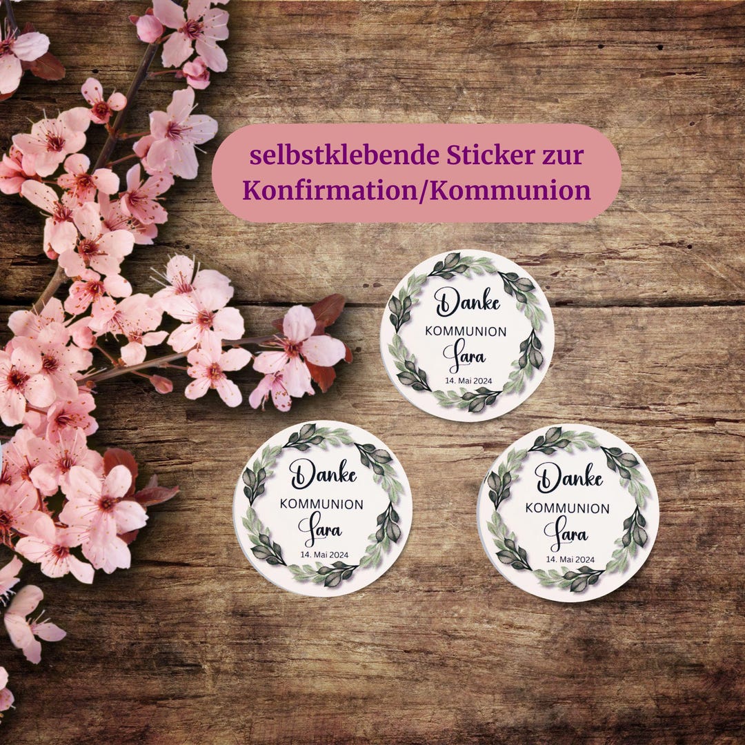 Personalized Stickers Communion/ Confirmation/ Confirmation/ Youth ...