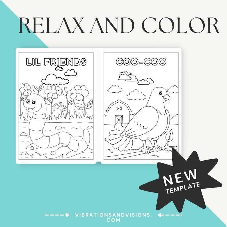 Garden Critters Coloring Book Printable Pages - Etsy