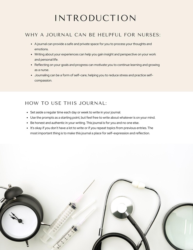 Nurse Self Care Journal Printable PDF - Etsy Australia
