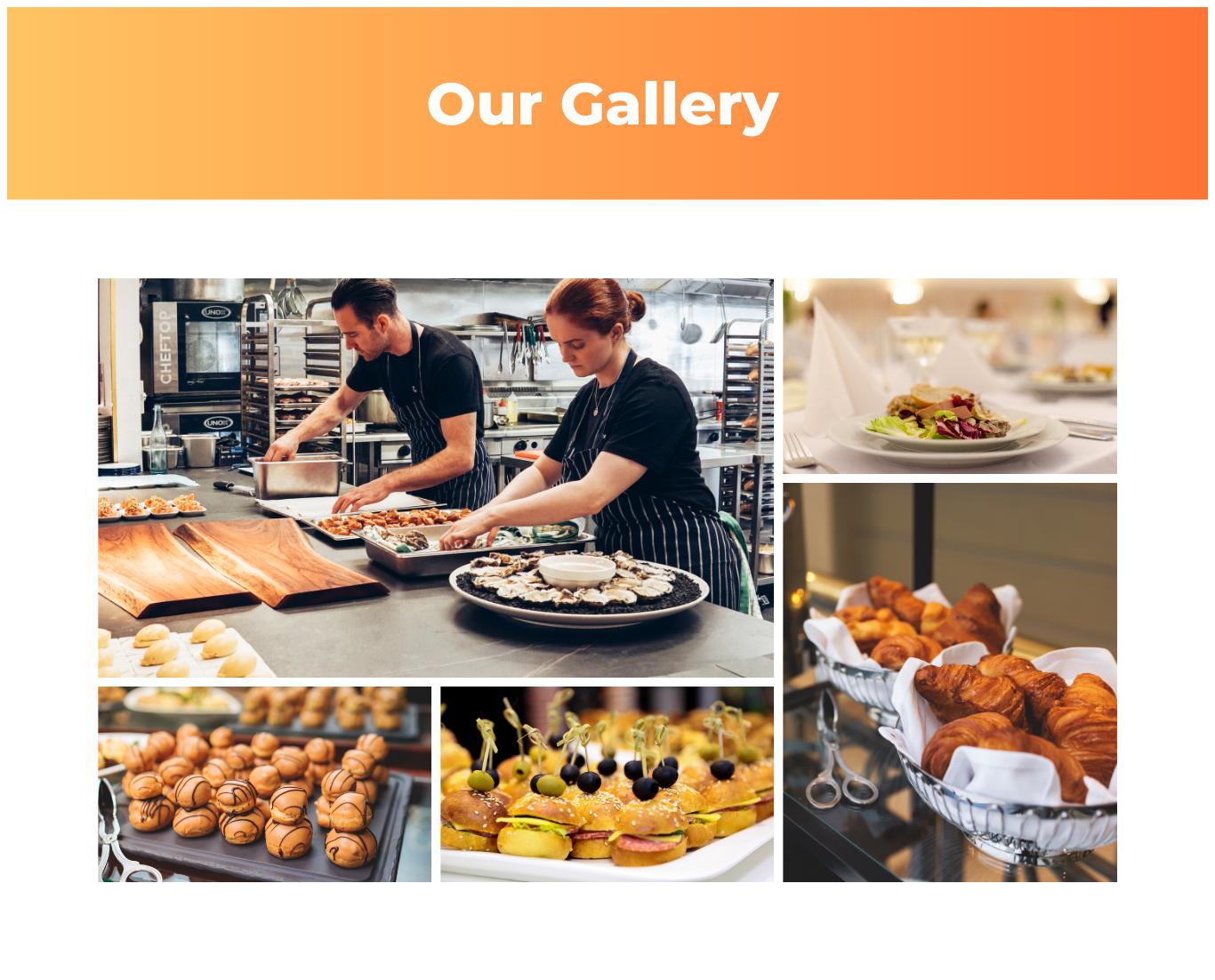 Catering Website Template Editable in Canva | Food Service Web Design ...