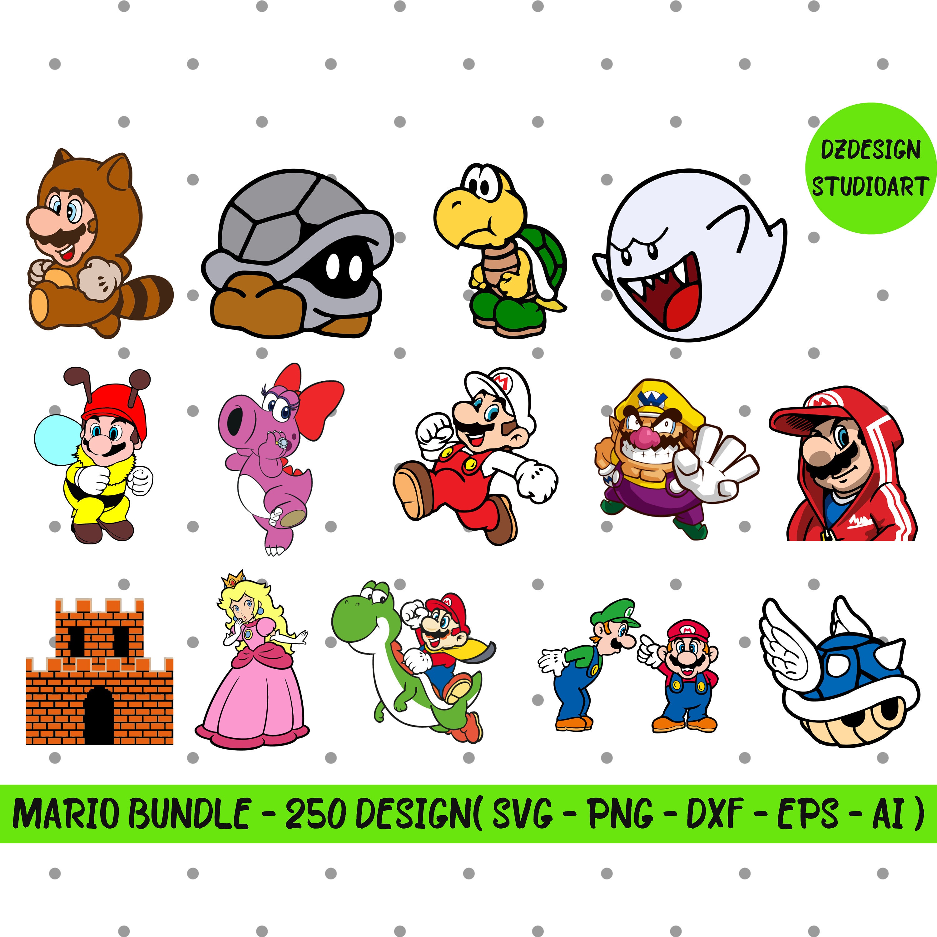Super Mario Svg Mario Svg Bundle Mario Clipart Paper Mario | Etsy Polska