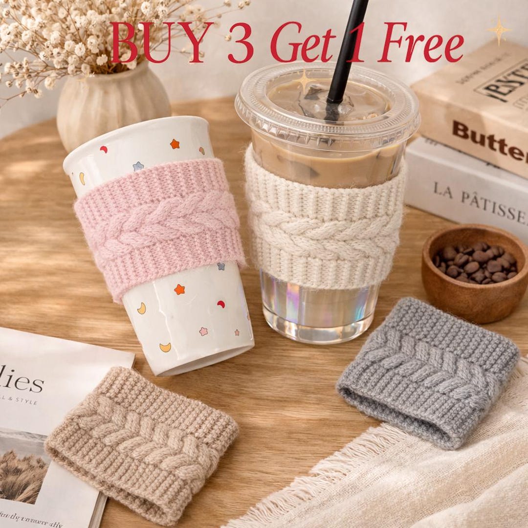 Handmade Cold Drink Cozy, Crochet Iced Coffee Holder, Cold Brew ...