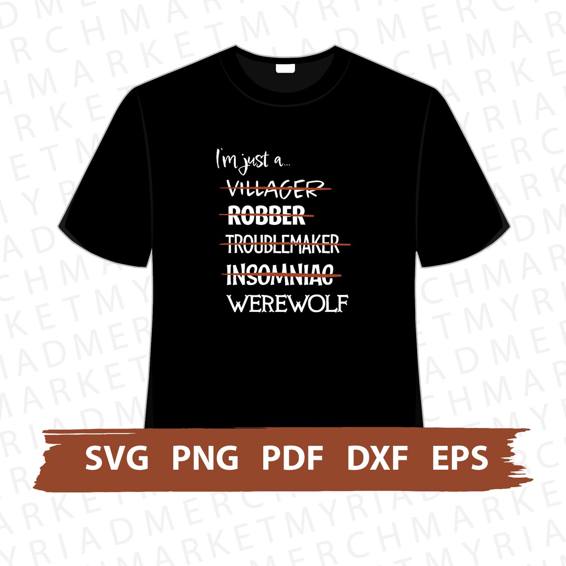 One Night Ultimate Werewolf SVG PNG PDF Villager Robber Troublemaker ...