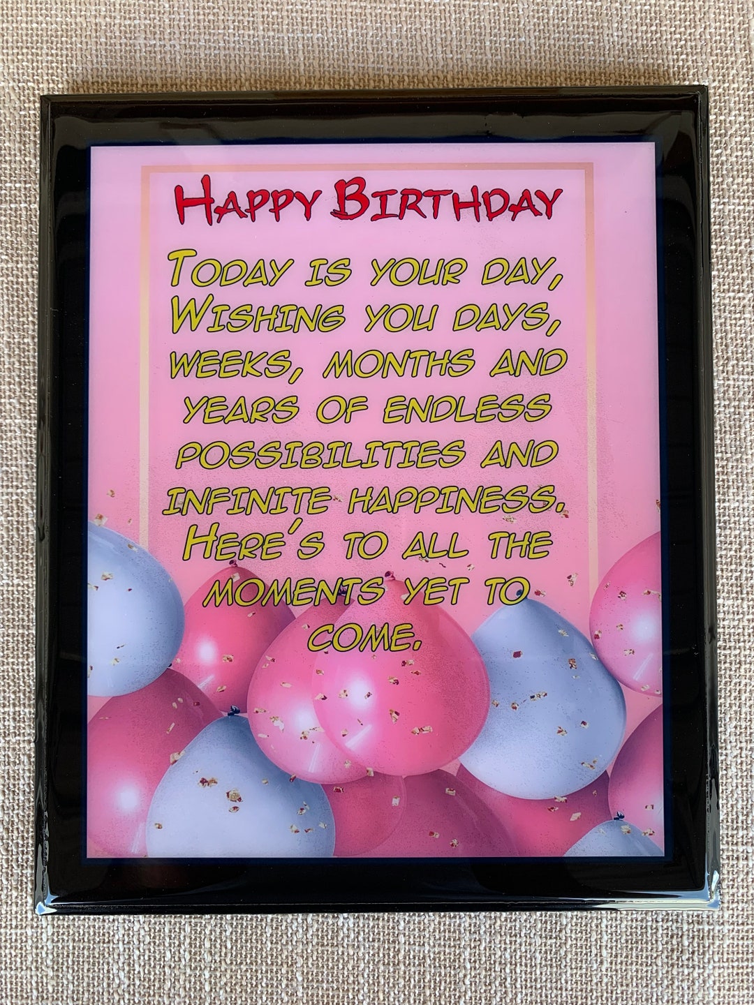 Personalized Happy Birthday Plaque, Personalized Birthday Gift ...