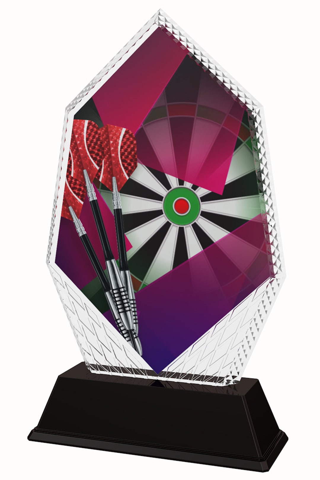 Dartboard Acrylic Award Trophy, Darts Tournament Prize | Bulk Discounts ...