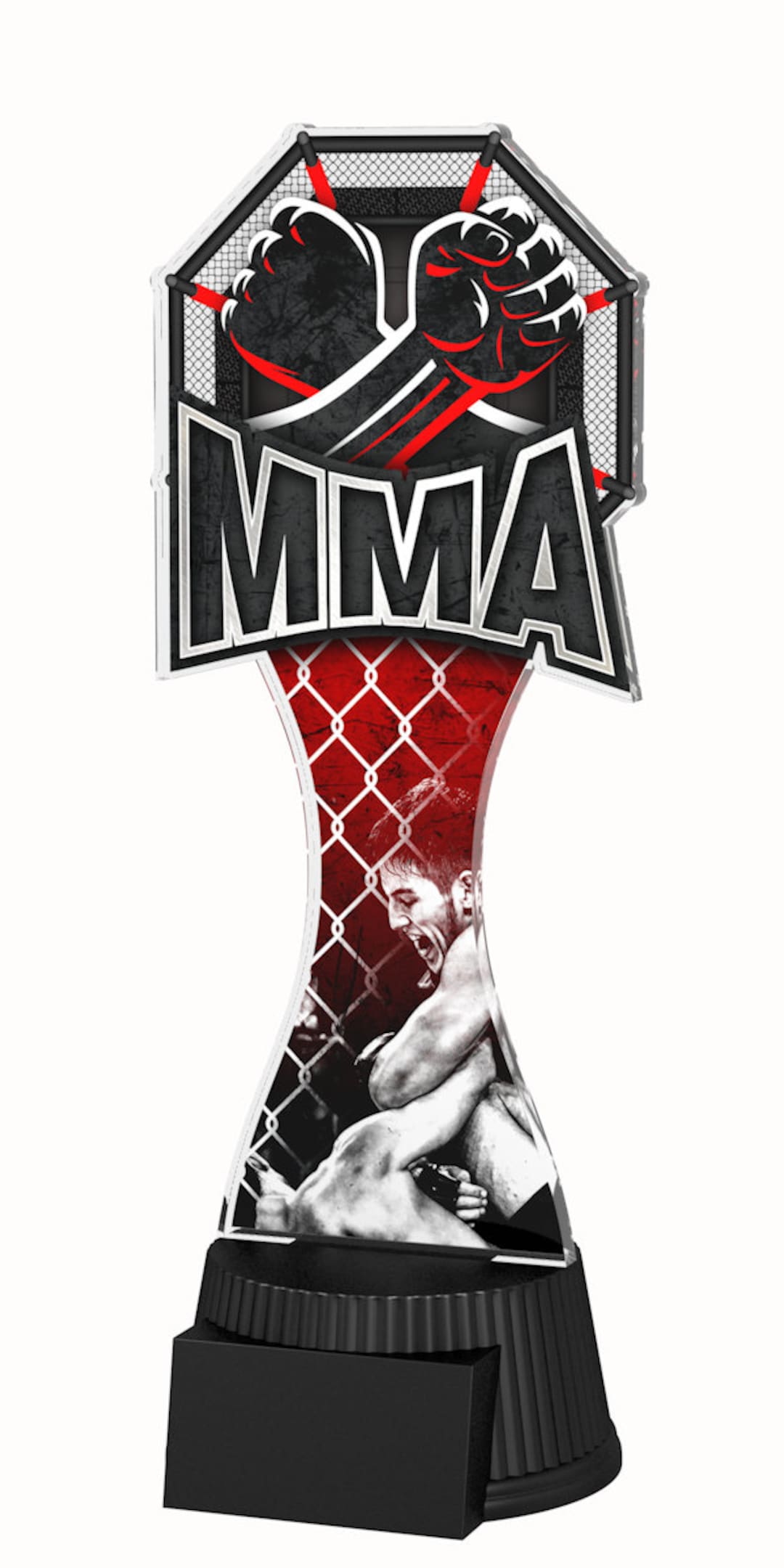 Trophy Monster Mma Fighting Full Color Double Printed 1/8" Thick Trophy ...