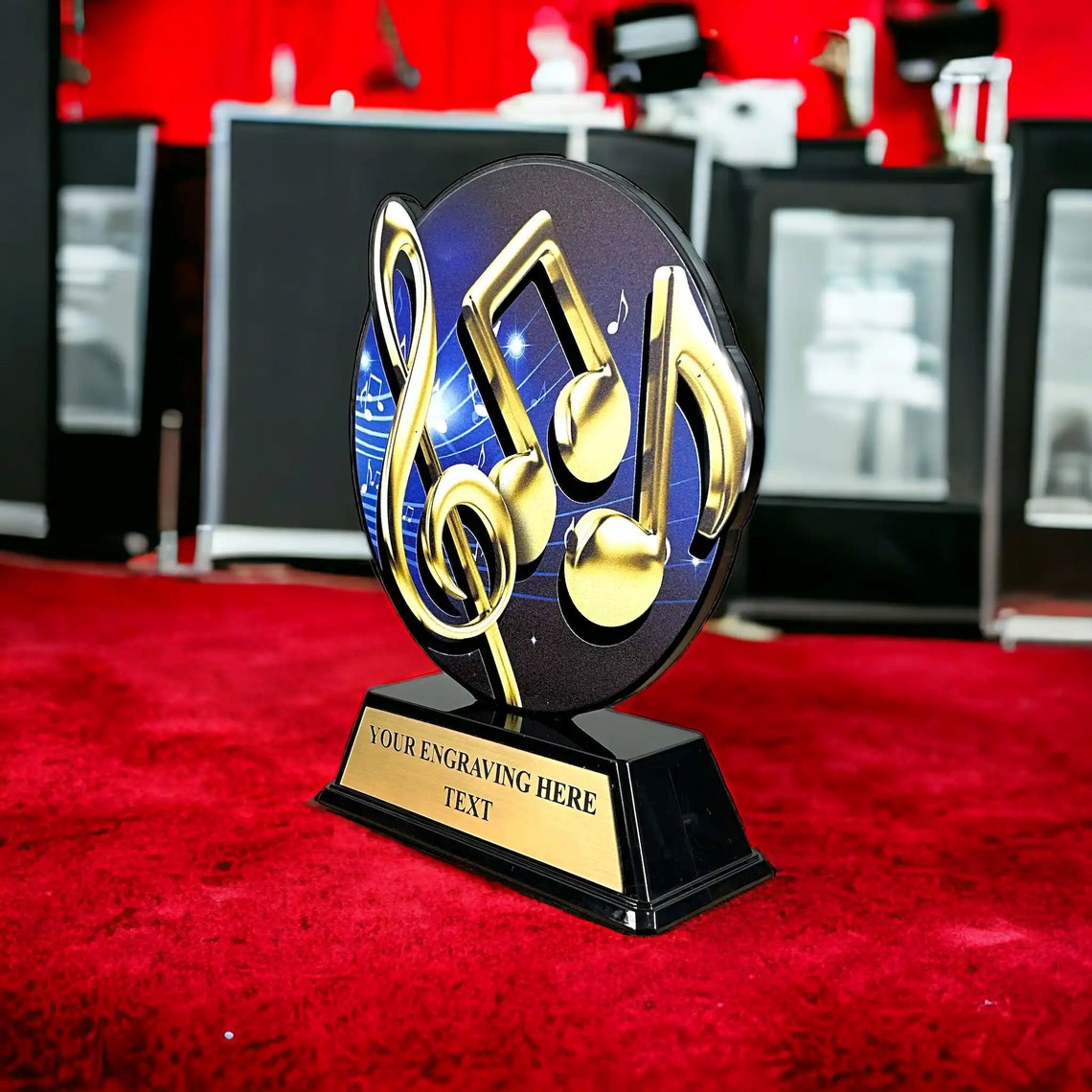 Trophy Monster Black Acrylic Trophy Musical Note Award | for Club ...