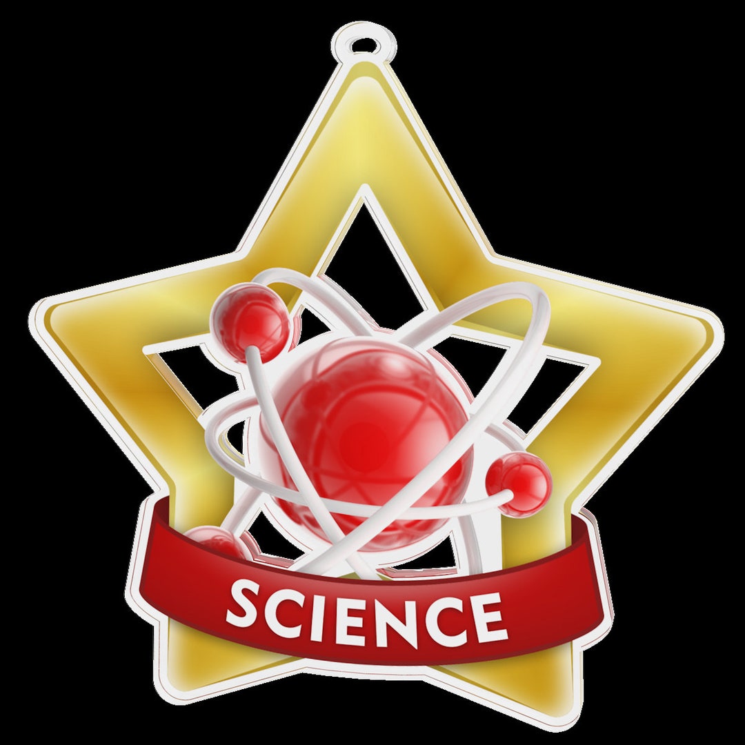 Acrylic Gold Star Medal School Science Award | | | Bulk Discounts ...