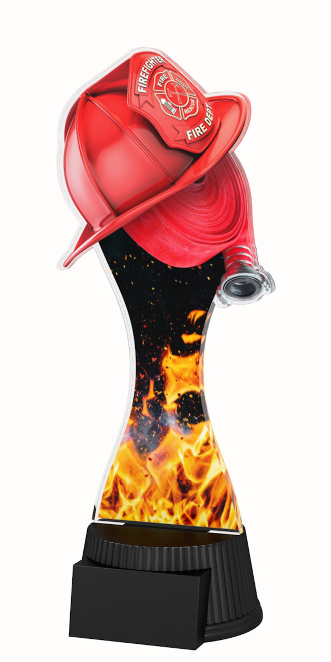 Trophy Monster Firefighter Full Color Double Printed 1/8 Thick Trophy ...