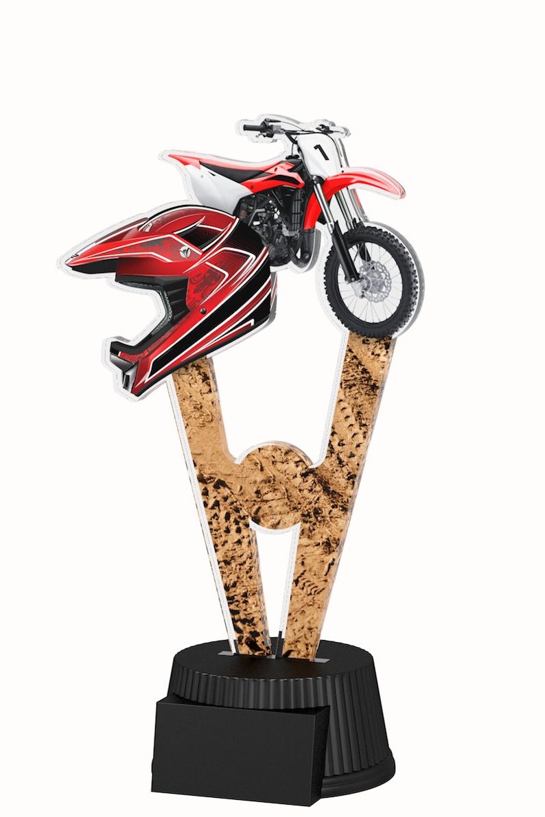 Trophy Monster Motocross Full Color Printed 1/8" Thick Trophy Stunning ...
